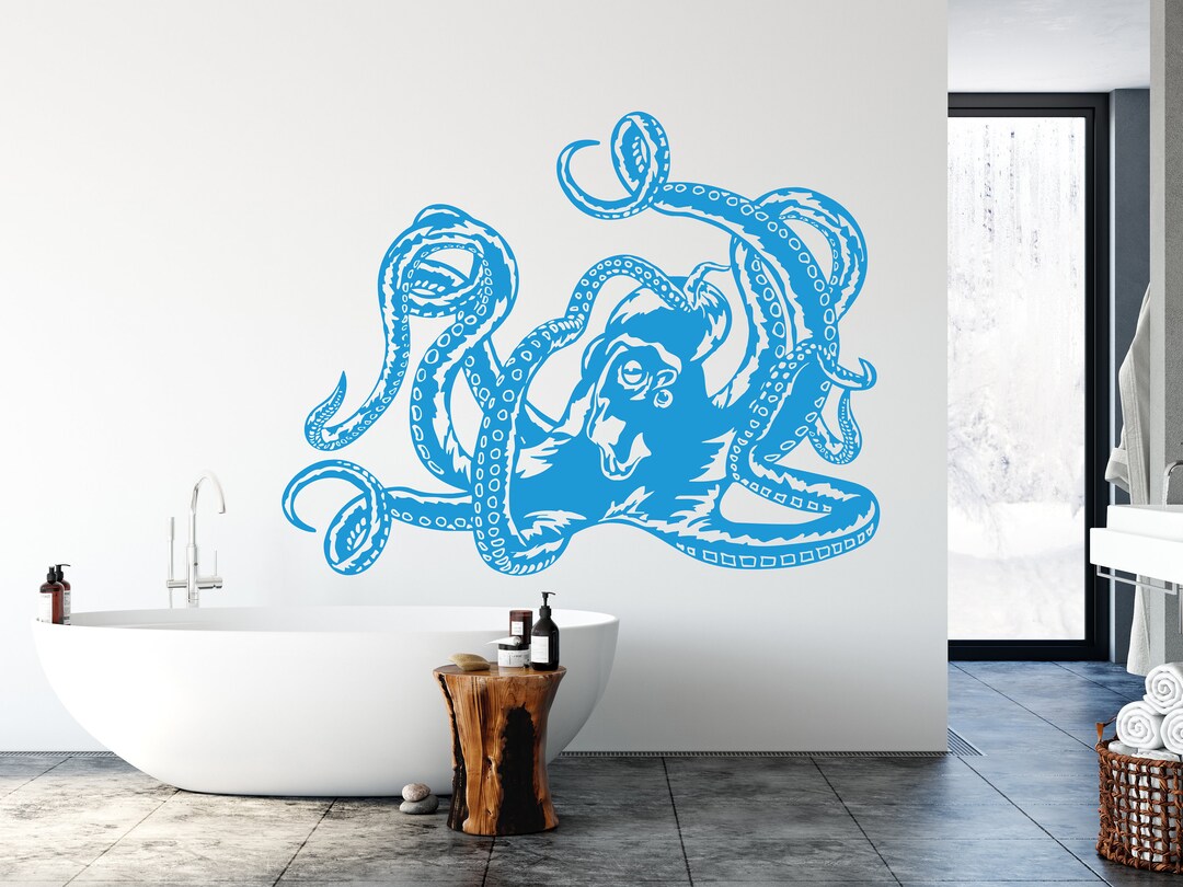 Octopus Wall Decor, Octopus Wall Decals, Tentacles Wall Art, Octopus ...