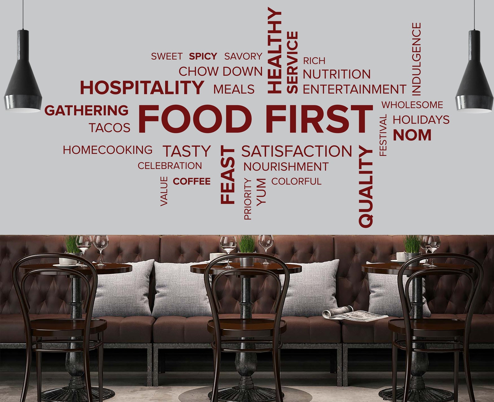 Restaurant Custom Food Lover Wall Decal Gifts Vinyl Food Lover - Etsy