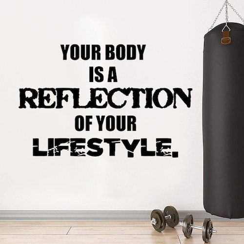 Gym Wall Decal Fitness Decor Art Quotes Gym Stickers Fitness - Etsy