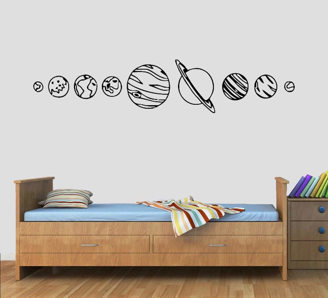 Space Wall Decor Custom Outer Space Stars Space Girl Boy Room - Etsy