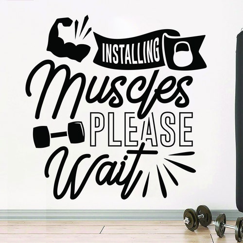 Squat Girl Gym Wall Decal Fitness Quotes Women Decor Workout - Etsy