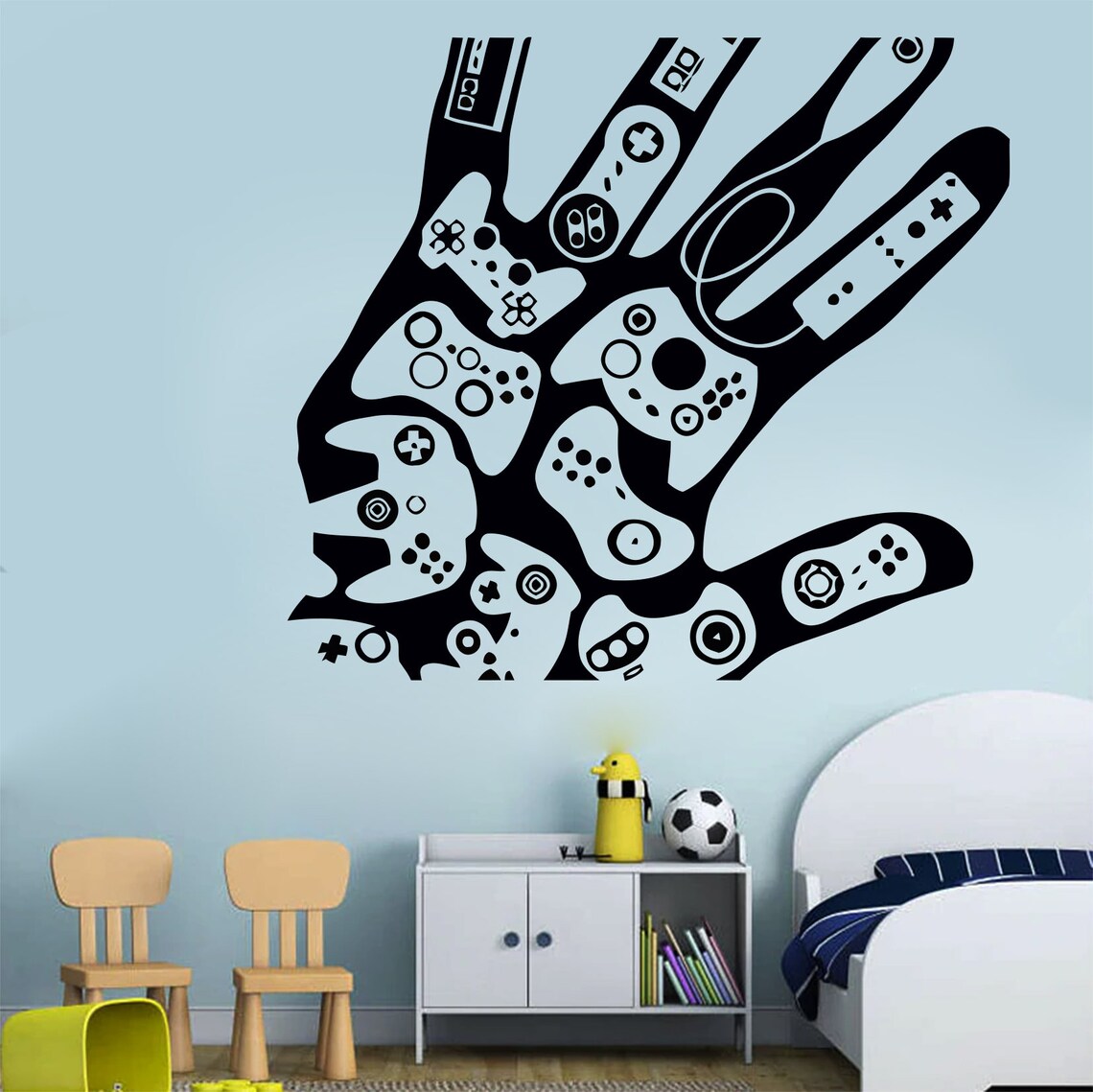 Gamer Wall Decor Custom Controller Decal Video Game Girl Boy - Etsy