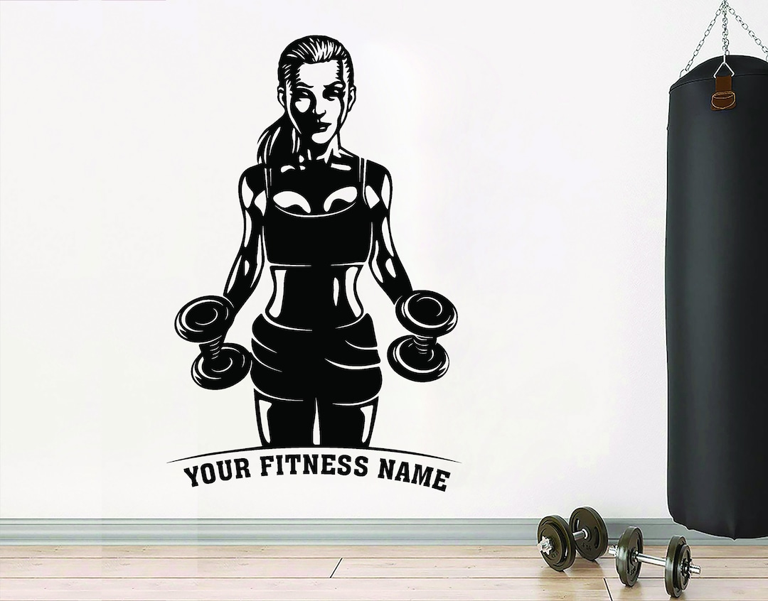Girl Gym Wall Decal Girl Power Fitness Decor Workout Vinyl Gym Wall ...
