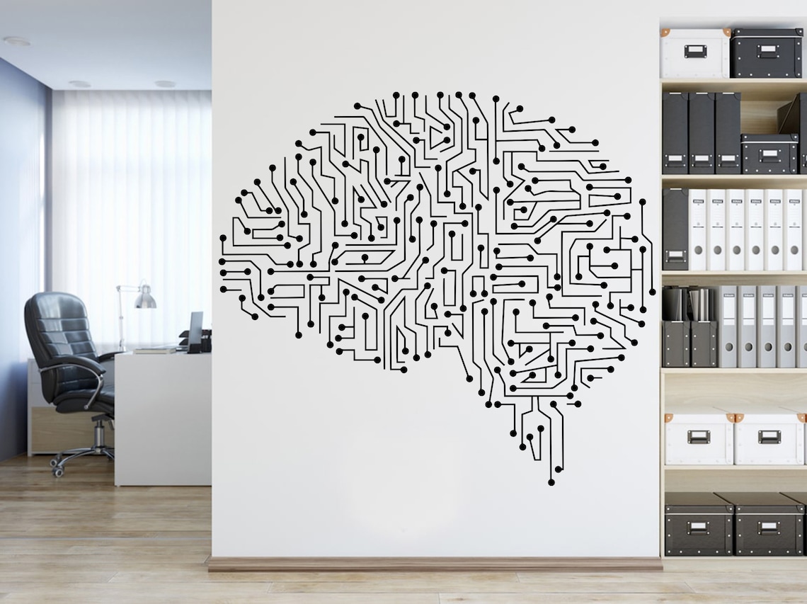 Circuit Board Wall Decal Technology Vinyl Wall Art Decals | Etsy