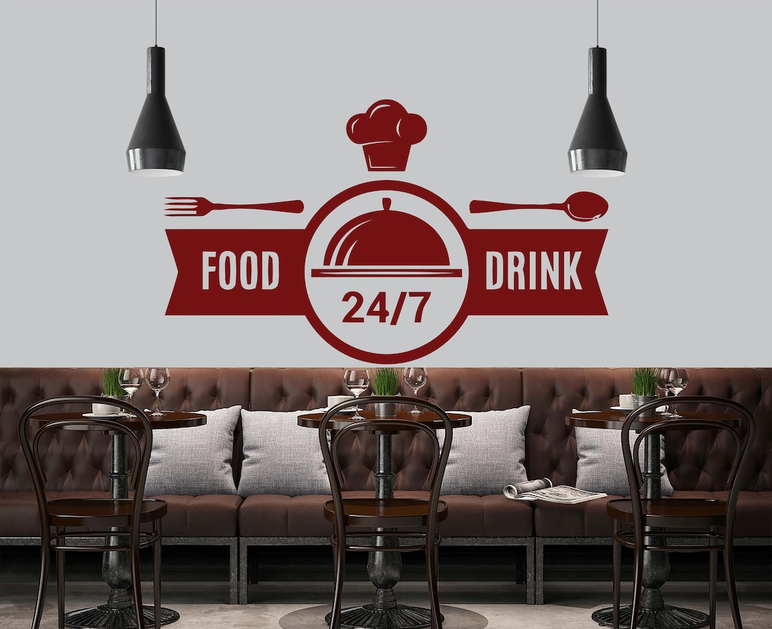 Restaurant Custom Food Lover Wall Decal Gifts Vinyl Food Lover ...