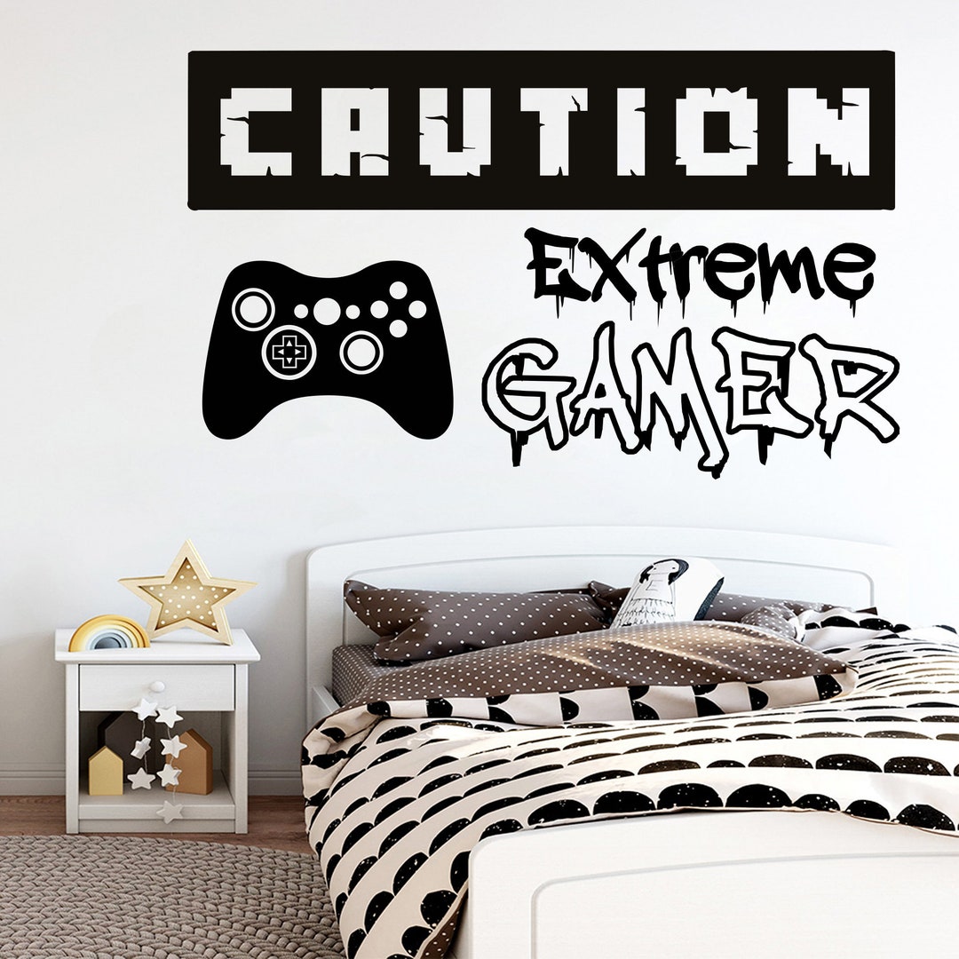 Gamer Wall Decor Custom Controller Decal Video Game Wall Decals ...