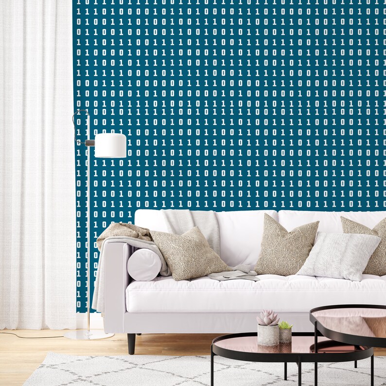 Binary Code Wall Decal Technology Vinyl Wall Art Decals - Etsy