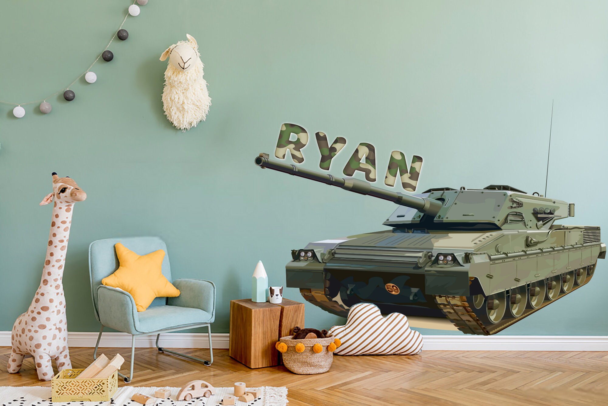 Tank Military Wall Decal Hero Soldier Army Helicopter Custom - Etsy
