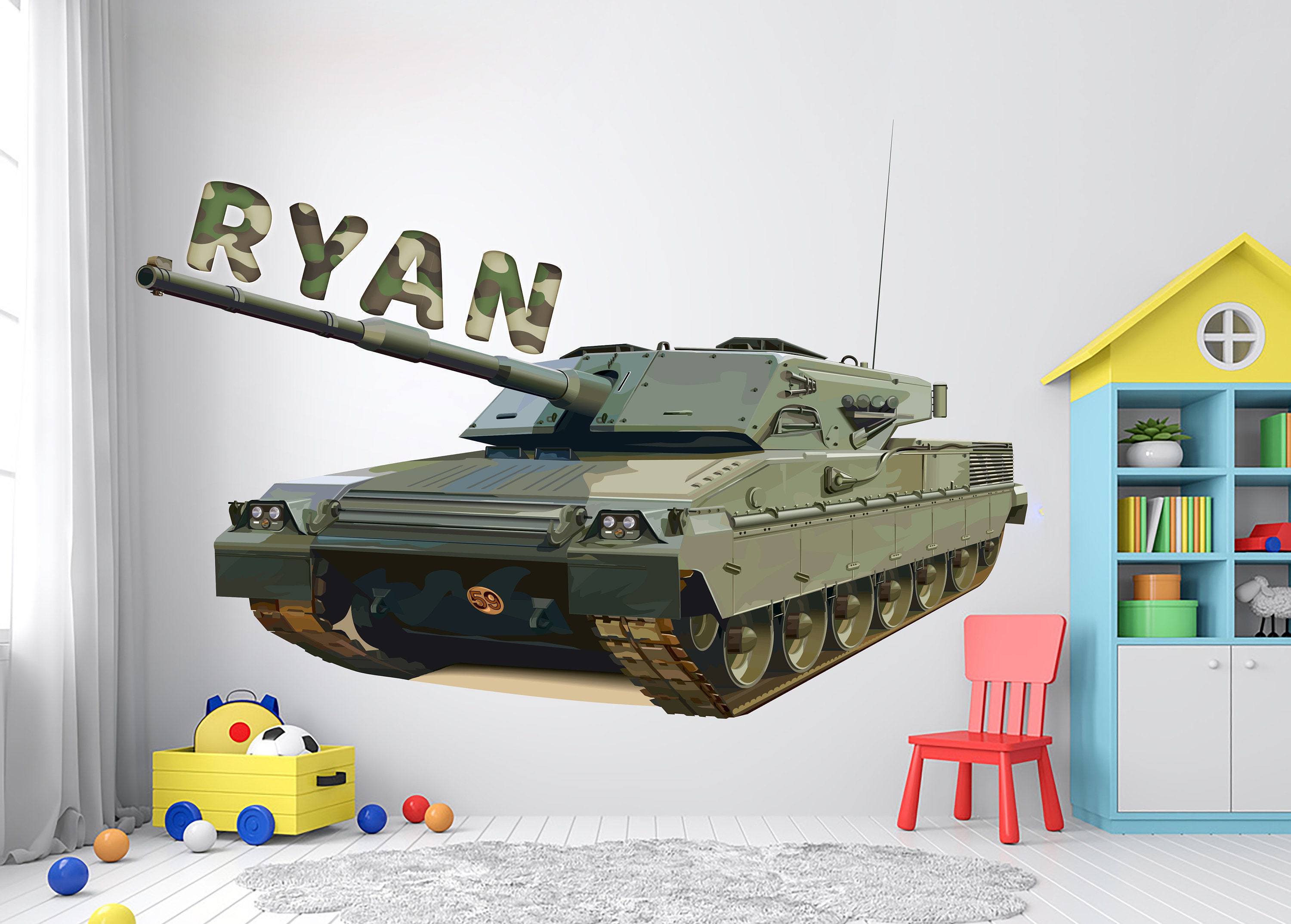 Tank Military Wall Decal Hero Soldier Army Helicopter Custom - Etsy