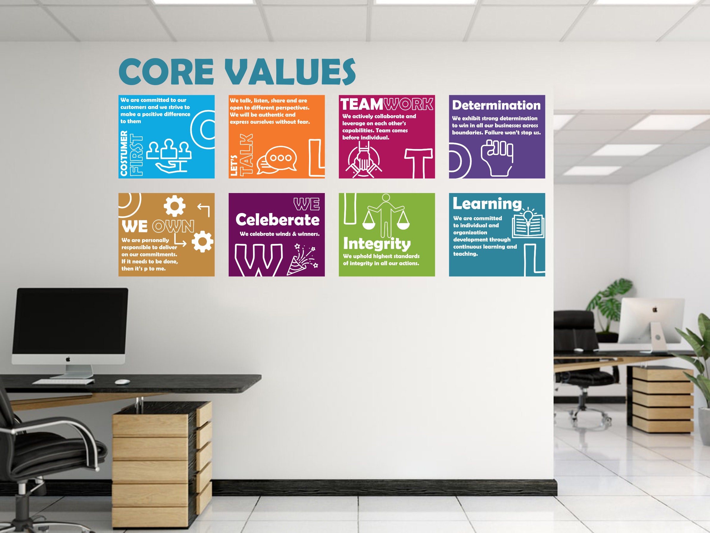 Core Values Customers Lets Talk Teamwork Determination - Etsy