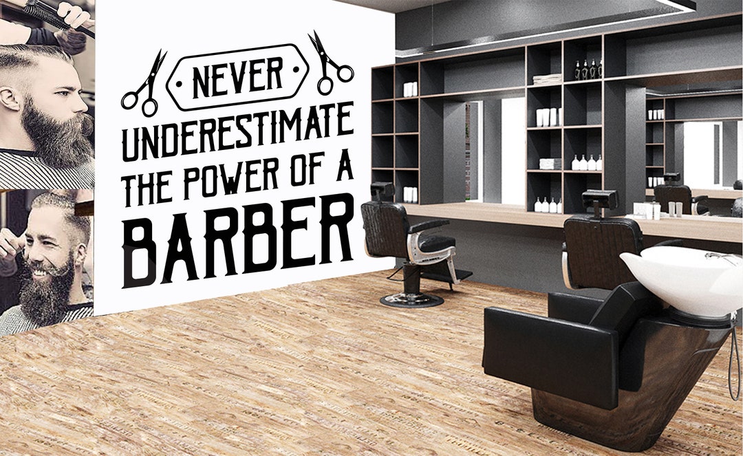 Barber Quotes Barber Wall Decal Custom Barber Shop Decor Haircut ...