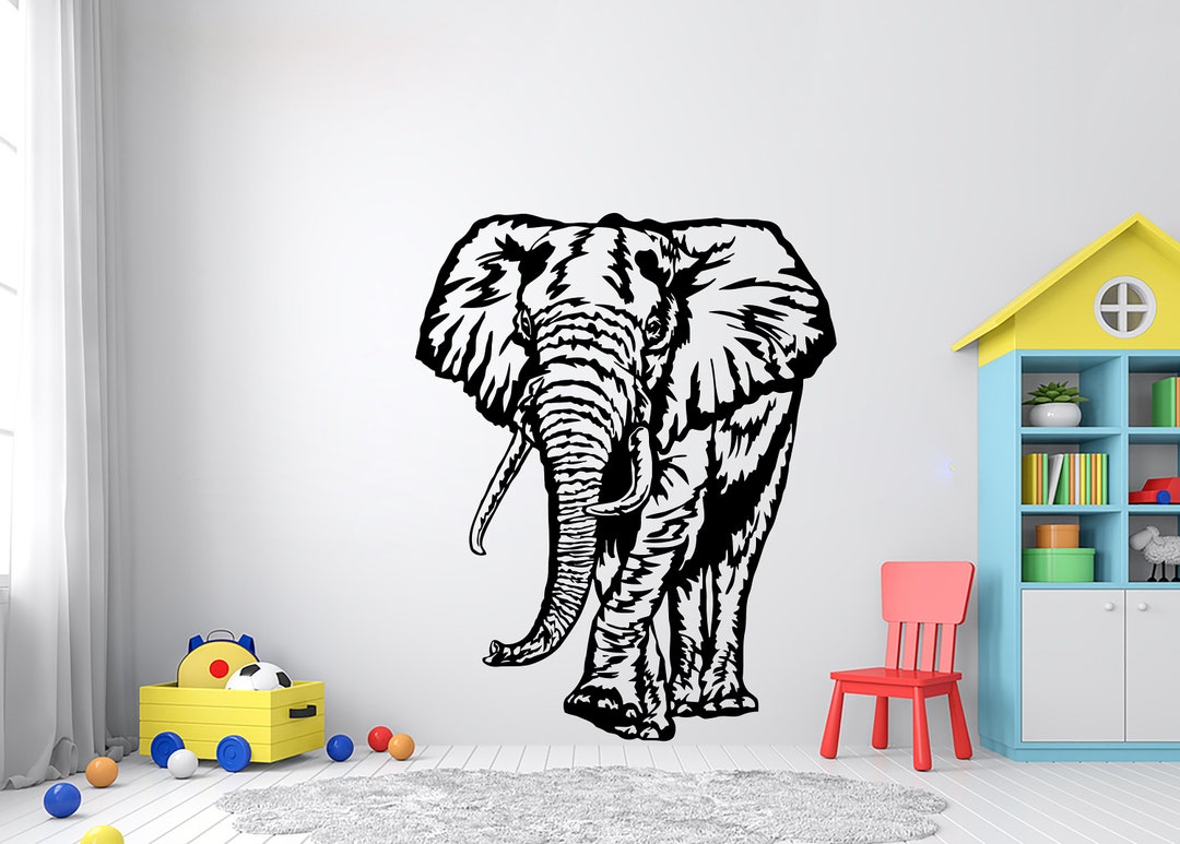Elephant Wall Decal Elephant Animal Wall Decor Wild Africa Wild Life ...