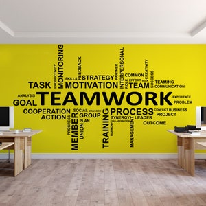 Office Wall Decal Idea Teamwork Business Worker Inspire Office ...