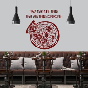 Pizza Custom Food Lover Wall Decal Pizza Gifts Vinyl Pizza Lover ...