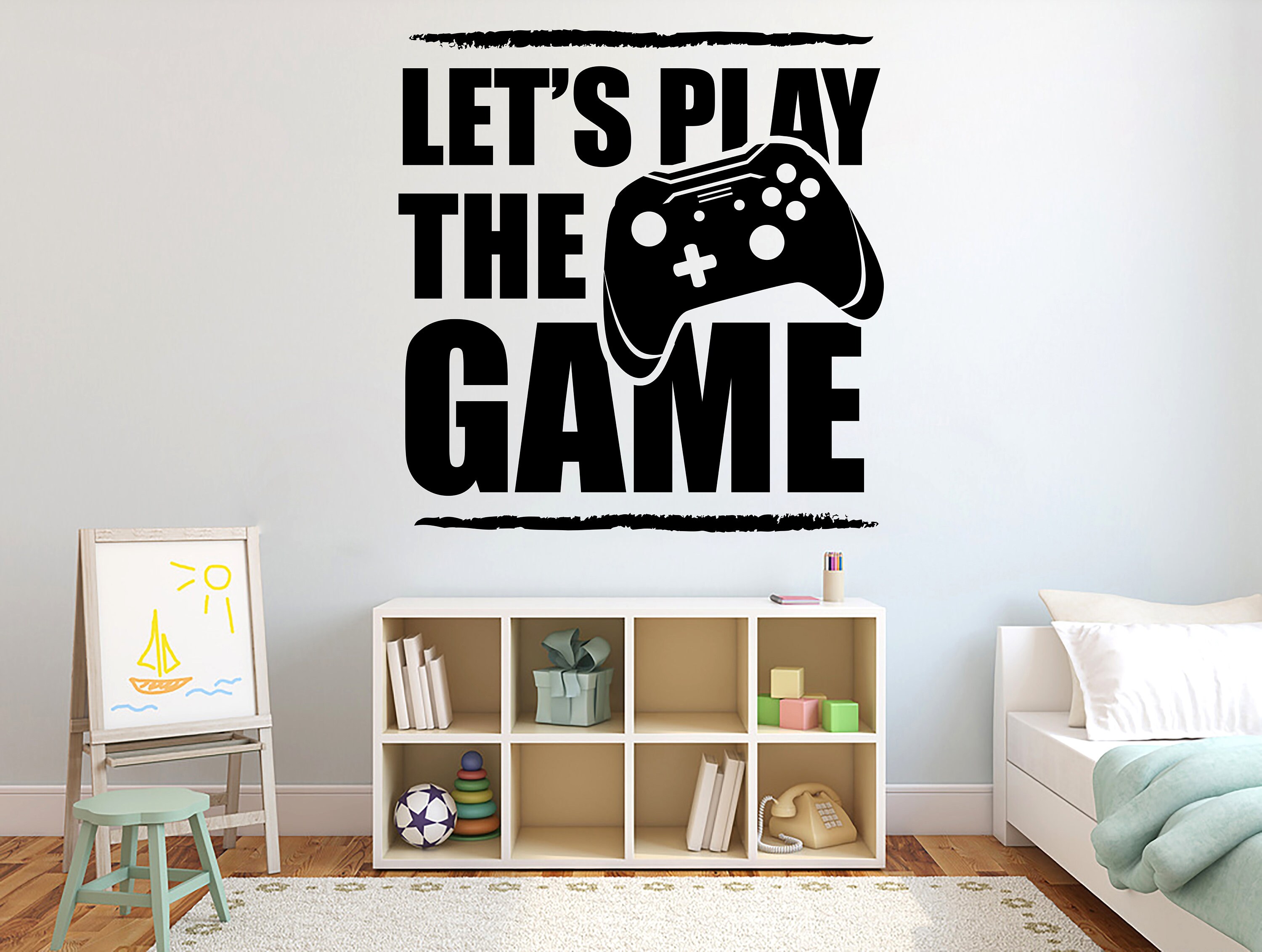 Let's Play Game Gamer Wall decal Personalized Gifts | Etsy