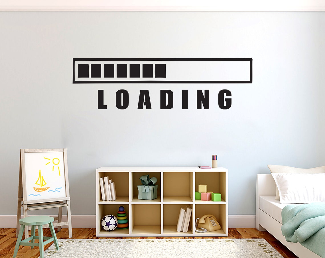 Gamer Wall Decal Loading Controller video game wall decals | Etsy