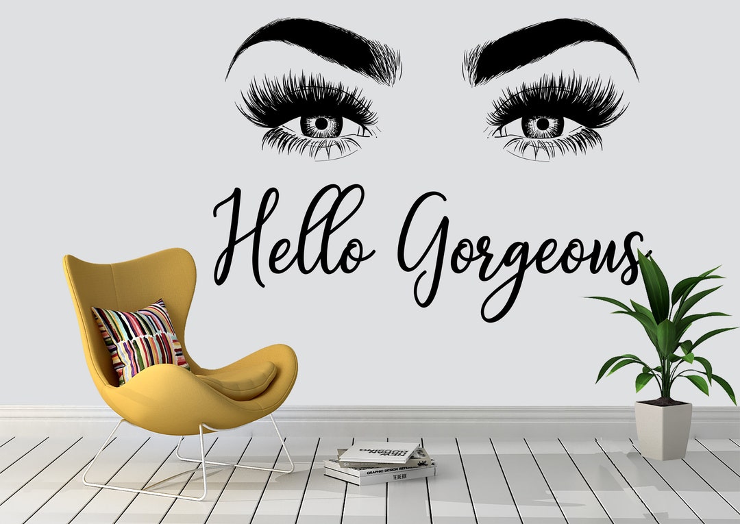 Eyelashes Custom Wall Decor Lashes Salon Beauty Women Beautiful ...