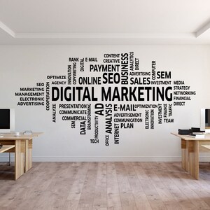 Digital Marketing Wall Decor, Marketing Wall Decal, Marketing Wall Art ...