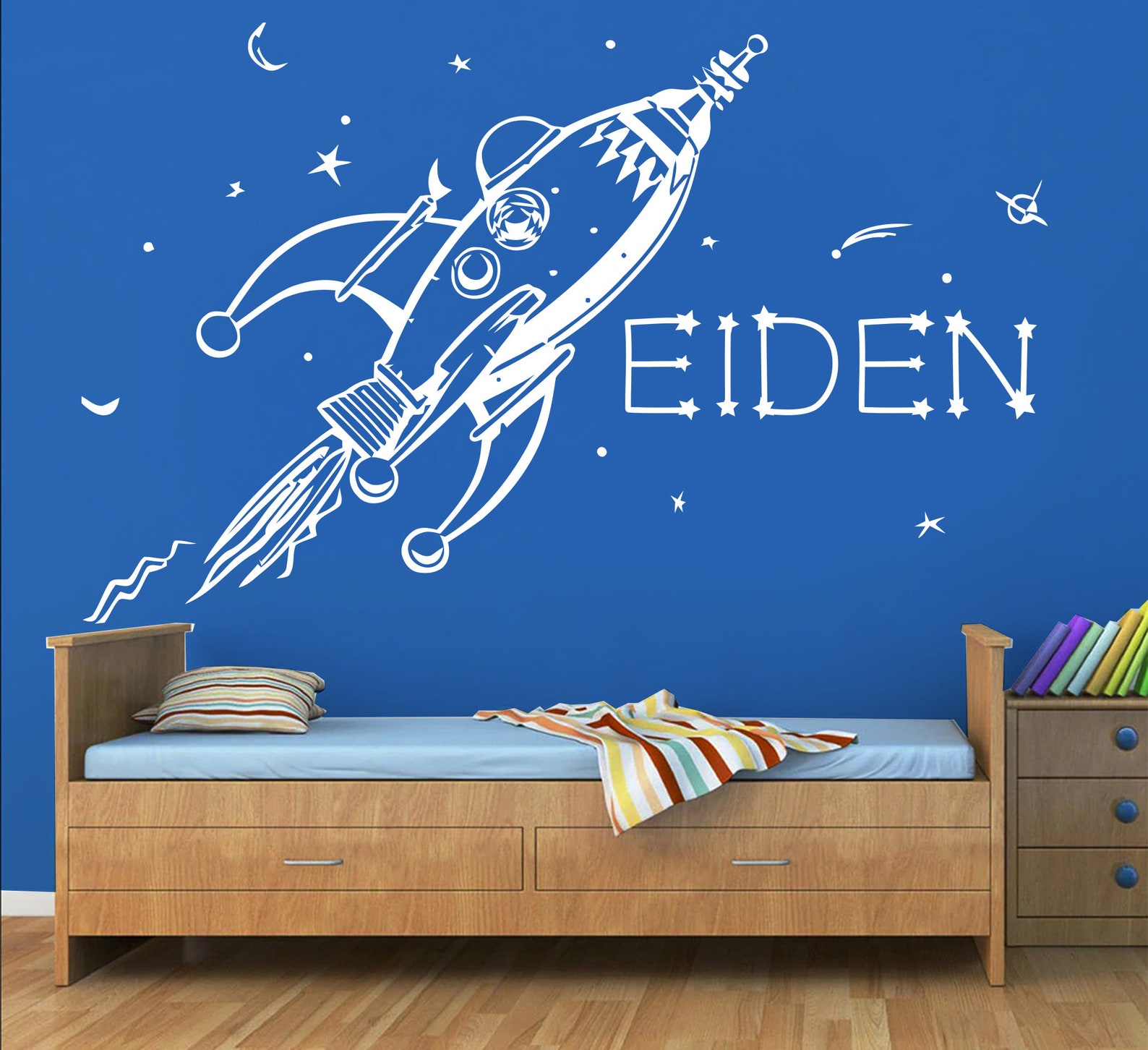 Space Write Your Name Wall Decal Outer Space Wall Decals | Etsy