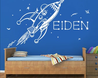 Rocket Ship Decal | Etsy