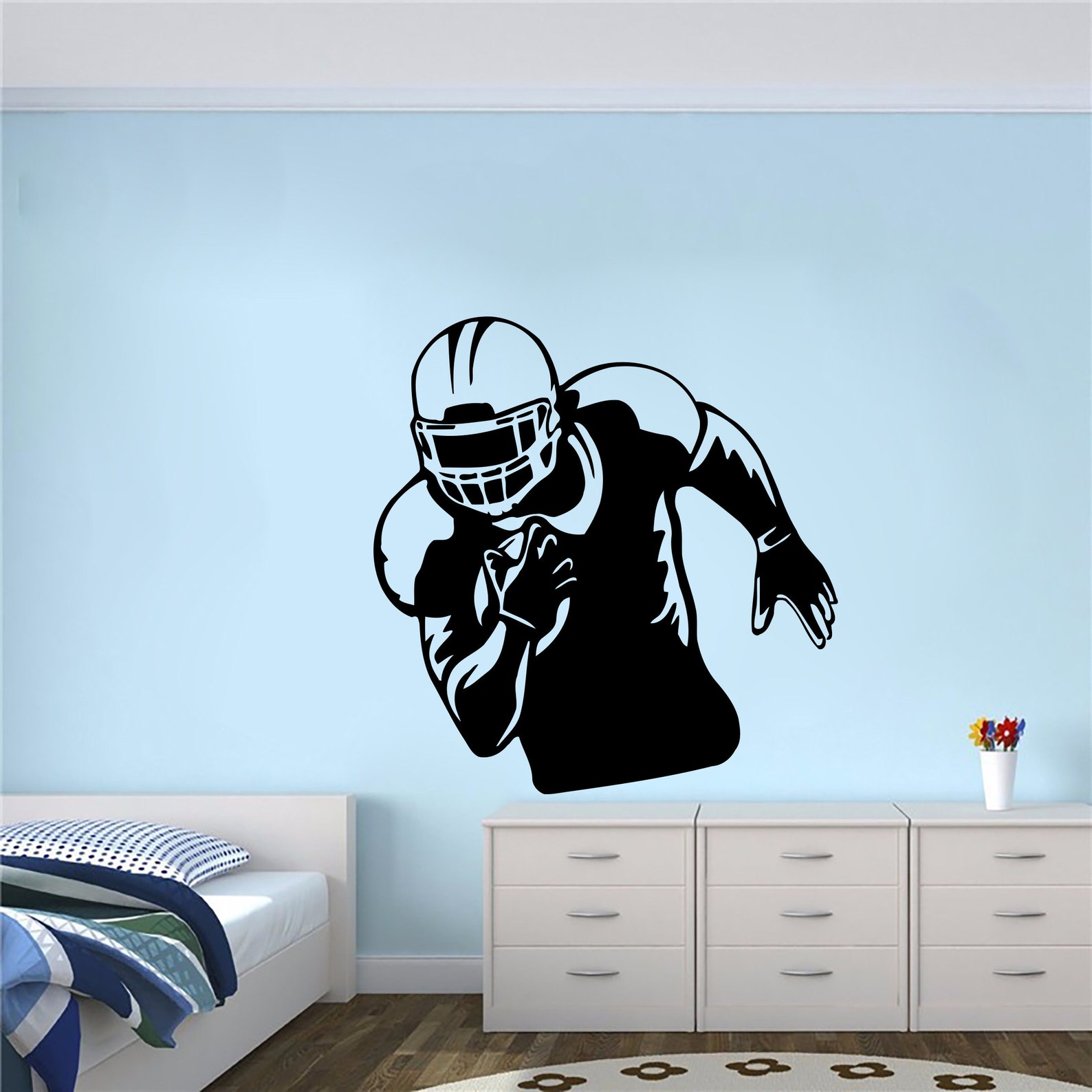 American Football wall Art Gifts Custom Decal Wall Decal Sport | Etsy