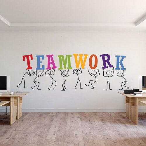 Office Wall Decals Idea Teamwork Wall Art Business Worker - Etsy