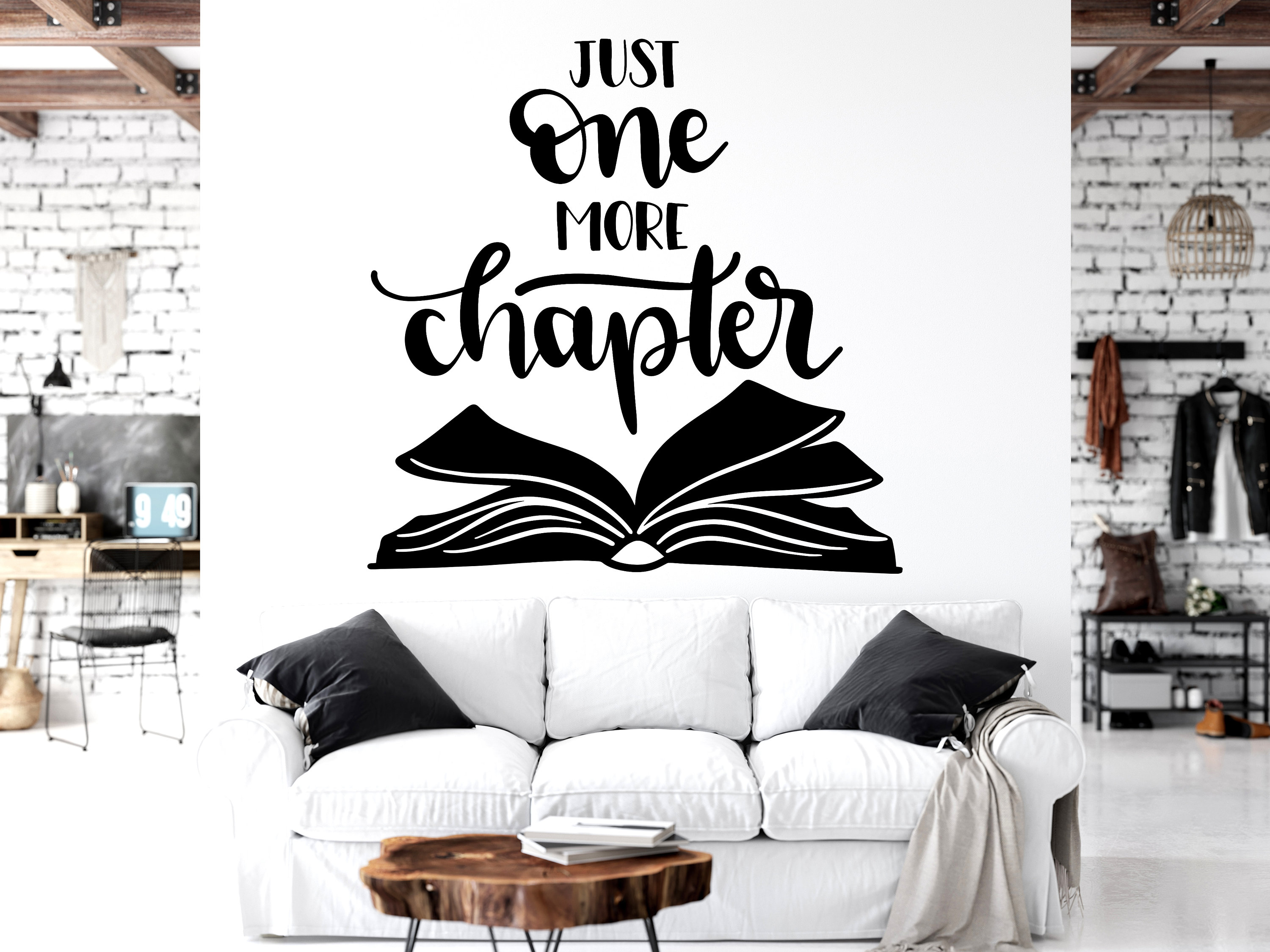 Just one More Chapter Read Books Quote Kids Wall Decal Books | Etsy