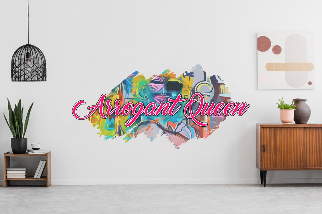 Arrogant Queen Wall Decals Afro Girl Wall Art Beautiful Stickers Women ...