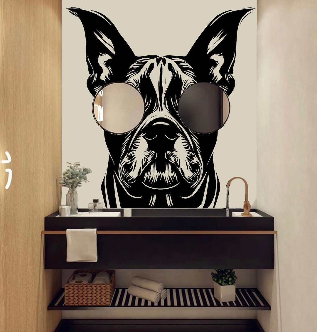 Boston Terrier Wall Decal Dog Decor Dog Kids Dog Wall Art Decal Dog ...