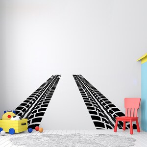 Tire Marks Wall Decor Tire Track Wall Decal Racing Car Tire Track Wall ...