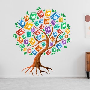 Tree With Book Kids Wall Decal Books Quote Reading Room Library Book ...