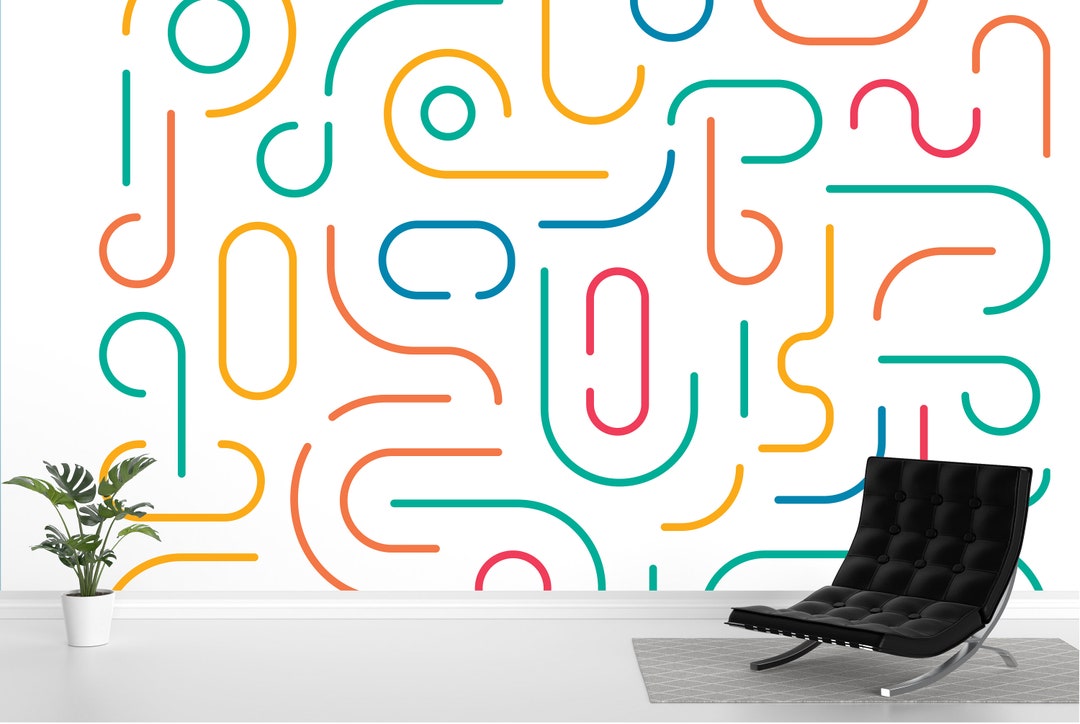 Colorful Geometric Wall Decal Geometric Shapes Wall Decal Shape Decal ...