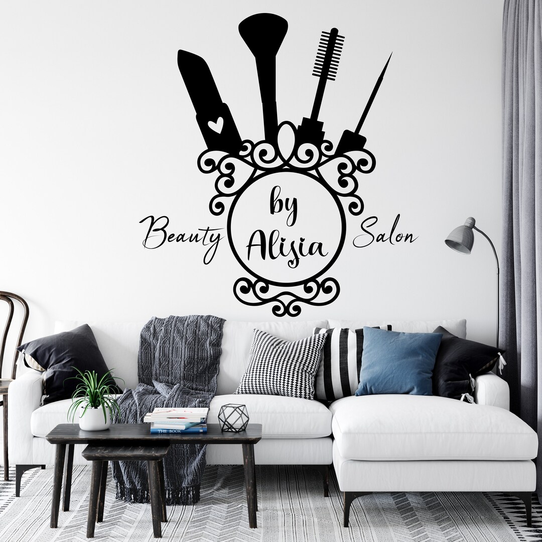 Beauty Salon Lashes Nail Polish Brow Eyelashes Wall Decal Eyebrows ...