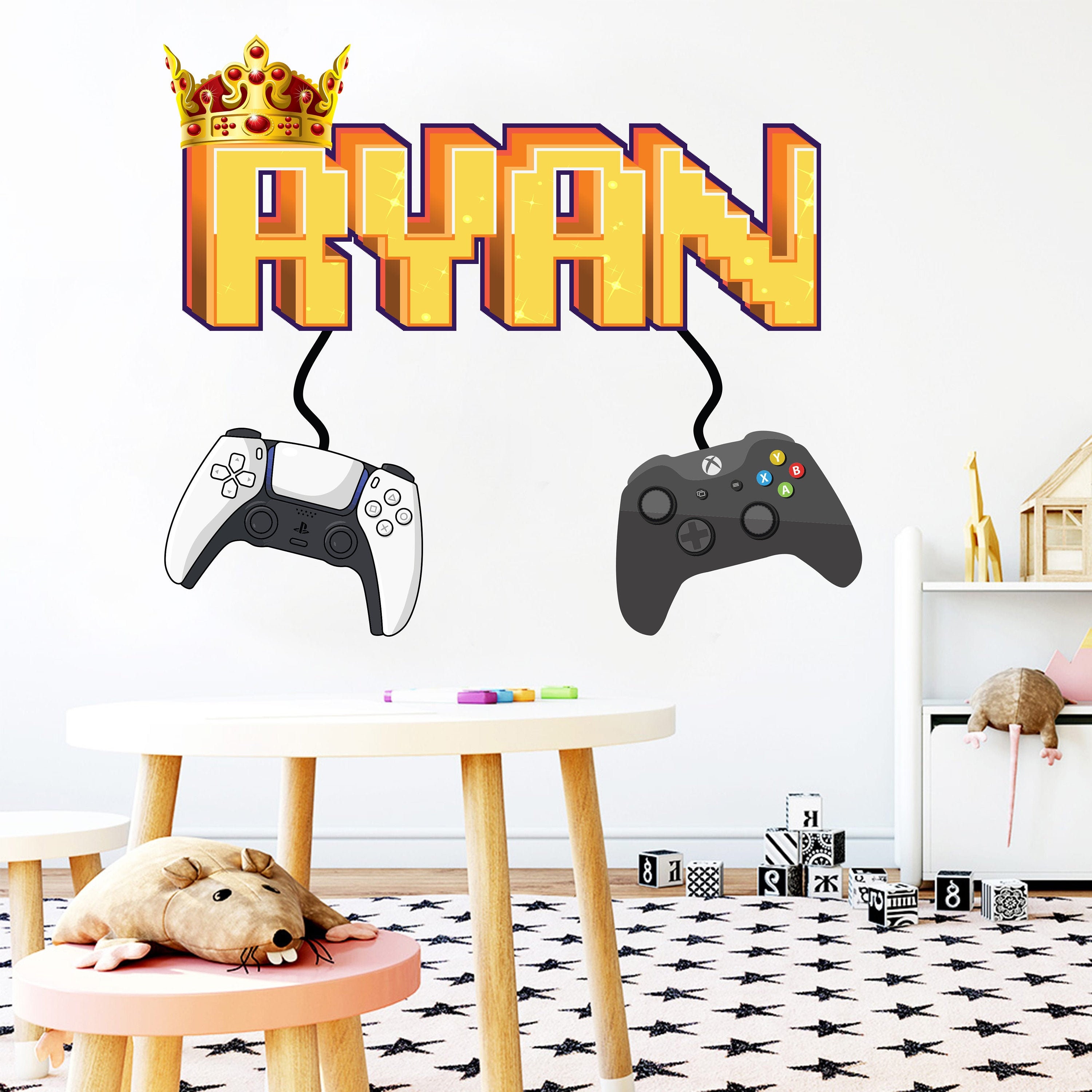 King Gamer Wall Decal controller Controller Wall Decal - Etsy