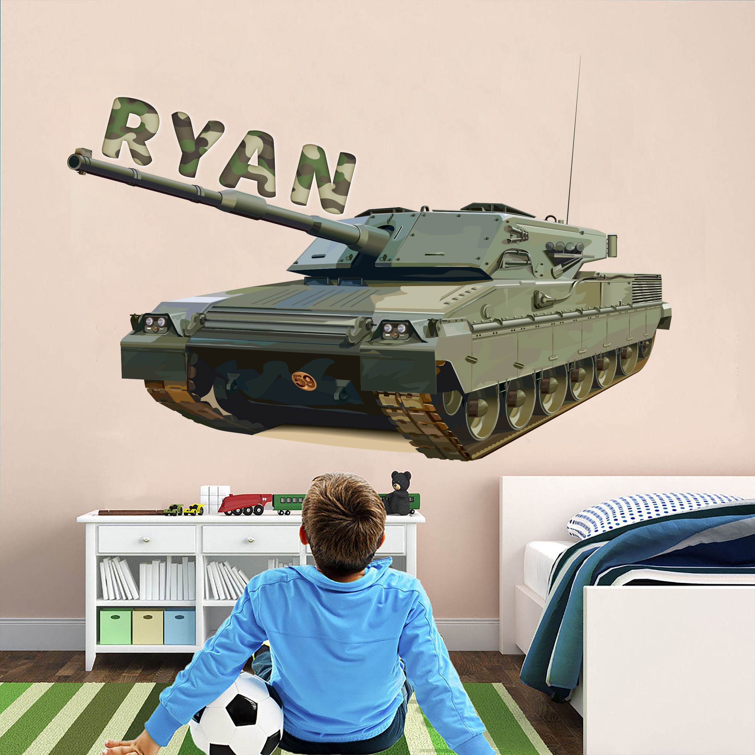 Tank Military Wall Decal Hero Soldier Army Helicopter Custom - Etsy