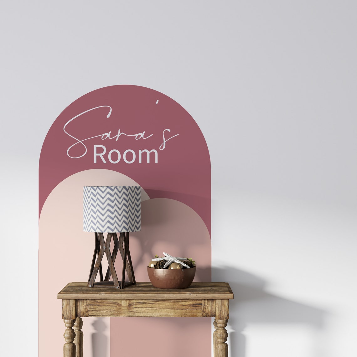 Boho Arch Mid Century Modern Boho Arch Custom Name Wall - Etsy