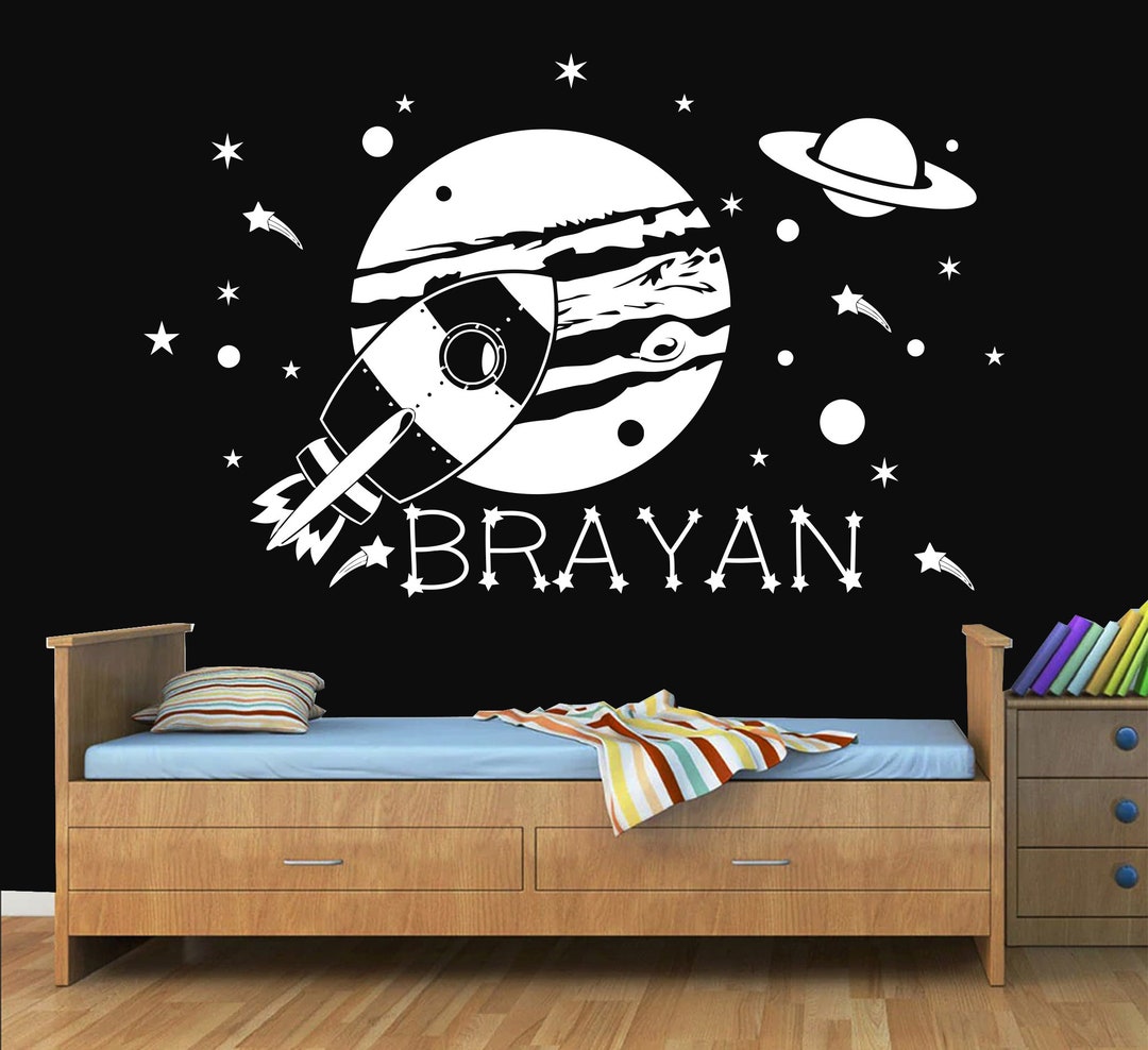 Space Wall Decor, Custom Outer Space, Stars Decals, Girl Boy Room ...