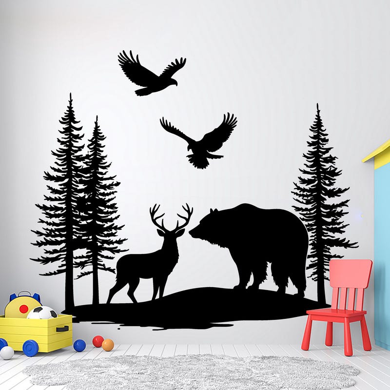 Forest Wall Decal - Etsy
