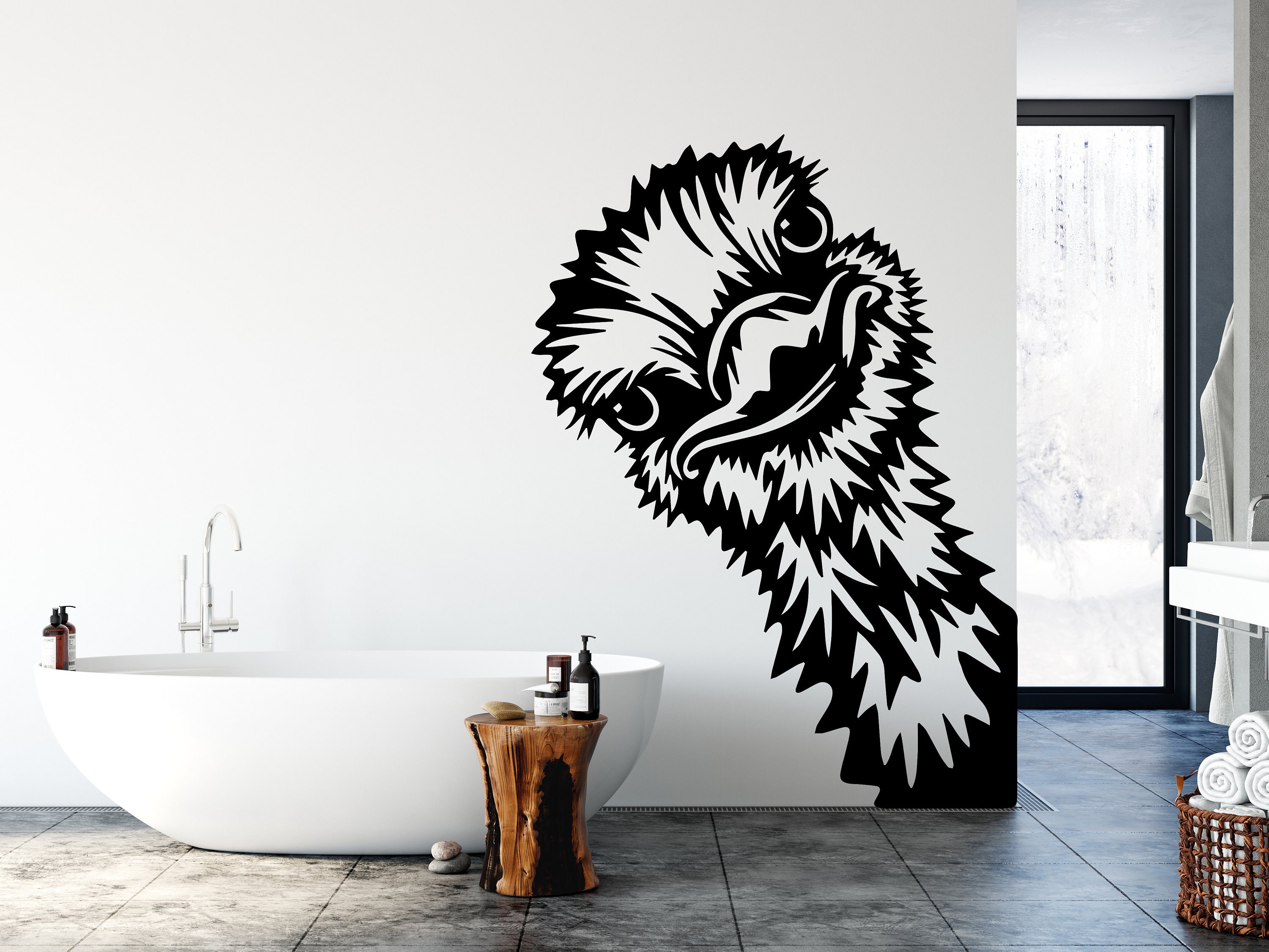 Ostrich Wall Decal Ostrich Wall Art Modern Wall Stickers - Etsy