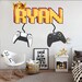 King Gamer Wall Decal controller Controller Wall Decal Custom Name Wall ...