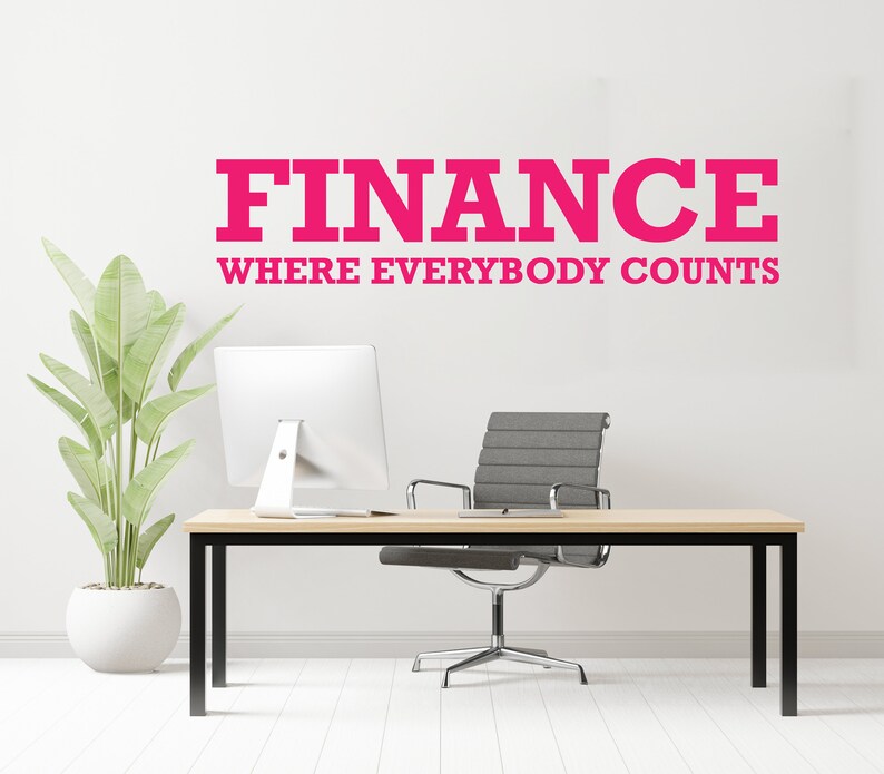 Finance Decor Office Wall Decal Idea Teamwork Business Worker | Etsy