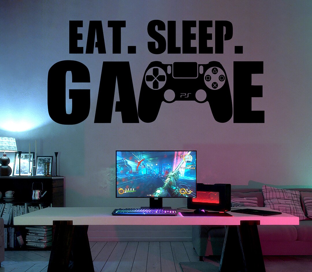 Gamer Wall Decor Custom Controller Decal Video Game Wall Decals ...