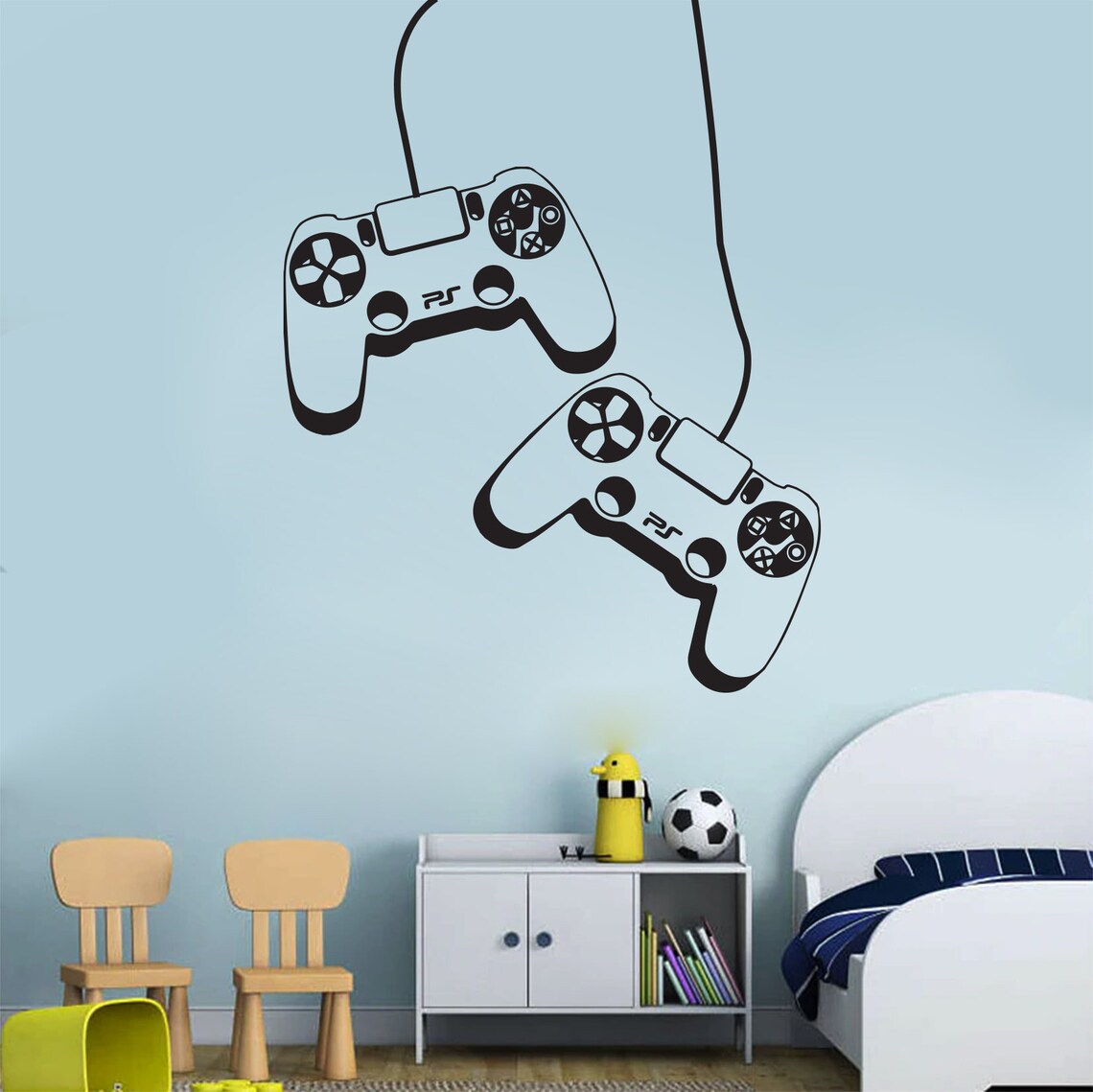 Gamer Wall Decor Custom Controller Decal Video Game Girl Boy | Etsy