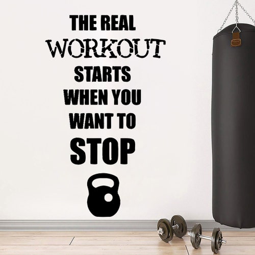 Fitness Decor Art Quotes Gym Stickers Fitness Wall Art Gifts - Etsy