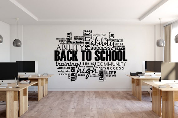 Back to School Wall Decal Learn Wall Art Education Decals - Etsy