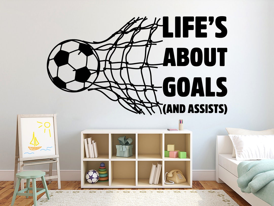 Soccer Wall Decor, Football Wall Decal Sport Vinyl, Football Stickers ...