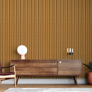 Wood Wall Panel, Real Wood Panels Decor, Wood Wall Decal, Wood Strips ...