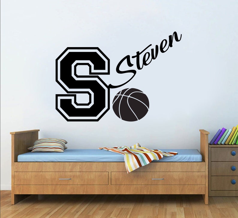 Basketball Custom Decal Wall Decal Sport Vinyl NBA Boy Basket | Etsy