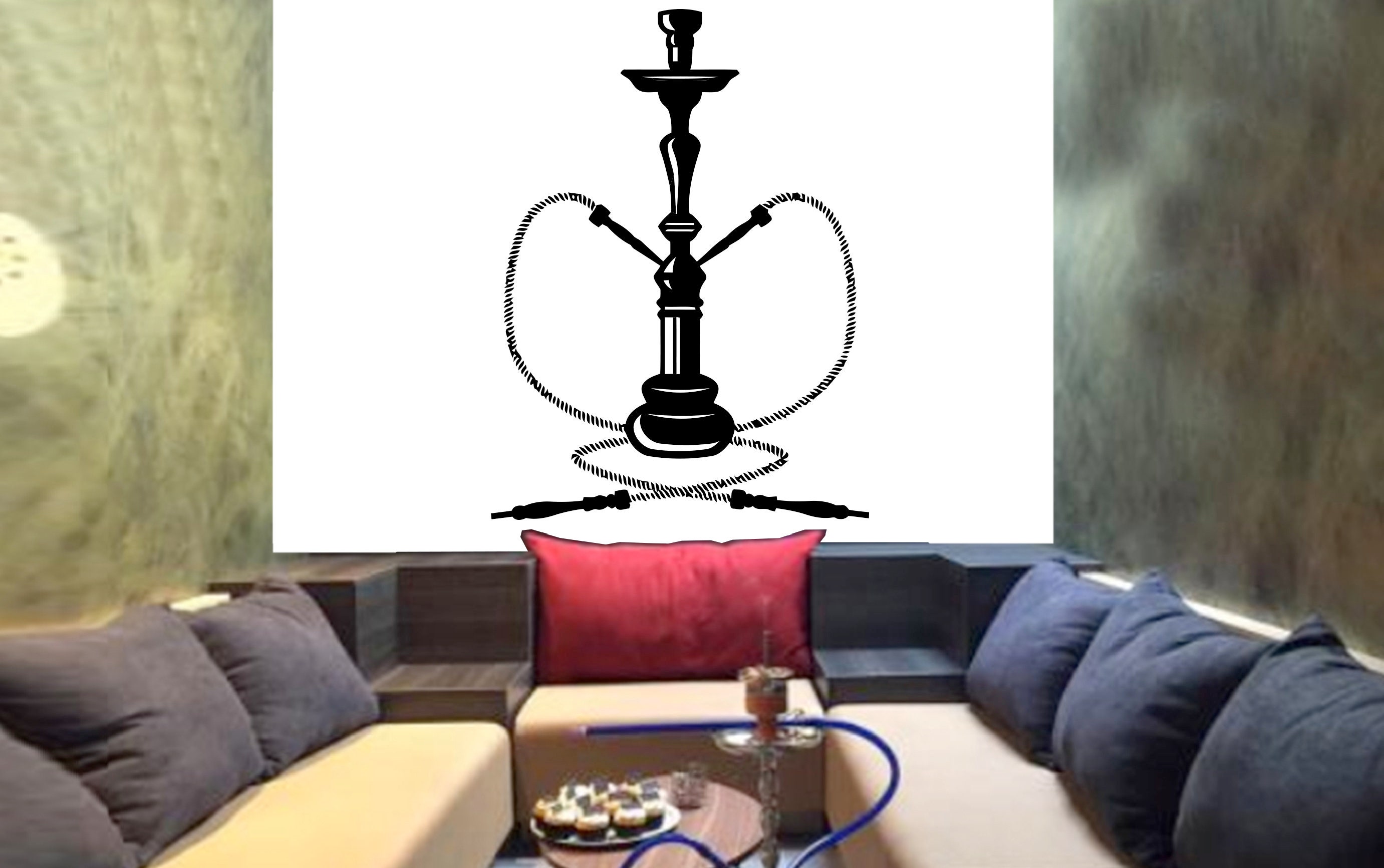 Hookah Lounge Wall Decor Vape Lounge Bar Hookah Decals Hookah - Etsy