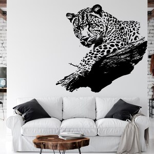 Leopard Wall Decal, Animals Wall Art Modern Wall Stickers, Leopard ...